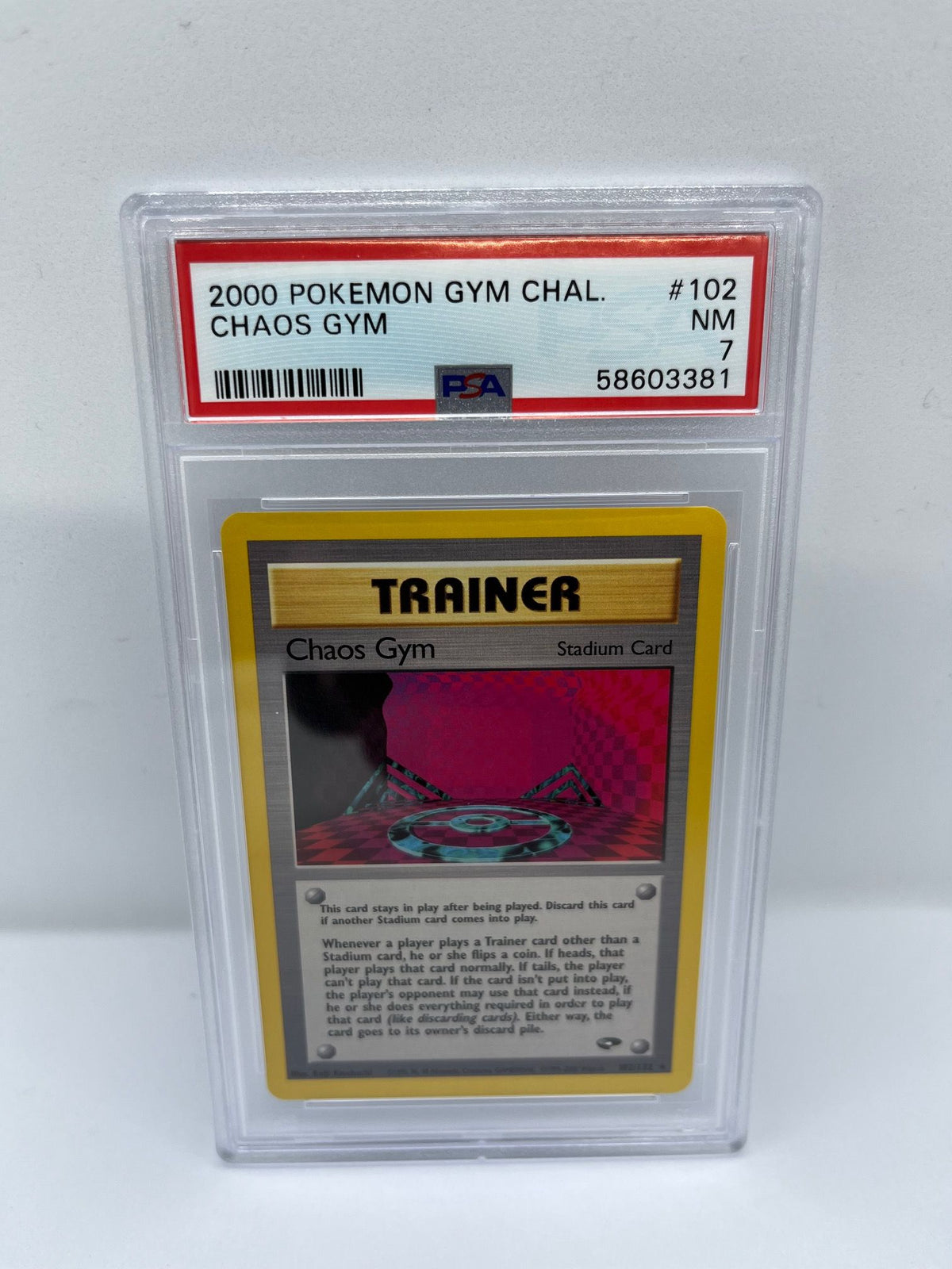 Chaos Gym 102/132 PSA 7 Graded Rare Pokemon Card (2000 Pokemon Gym Cha ...