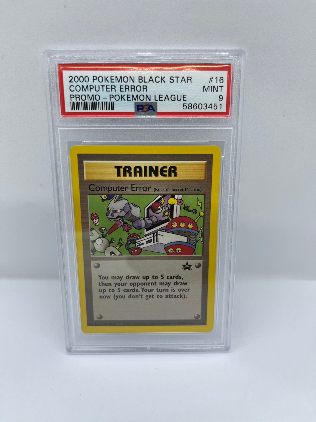 Computer Error 16 PSA 9 Graded Promo Pokemon Card (2000 Pokemon Black ...