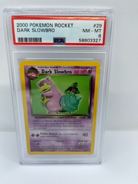 Dark Slowbro 29/82 PSA 8 Graded Rare Pokemon Card (2000 Pokemon Rocket ...