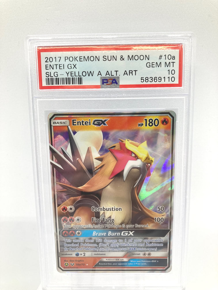 Entei GX 10A/73 PSA 10 Gem Mint Graded Pokemon Card — Titan Cards Ltd