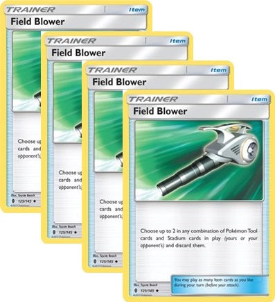 Field Blower 125/145 Item Card Playset x4 Cards (Guardians Rising ...