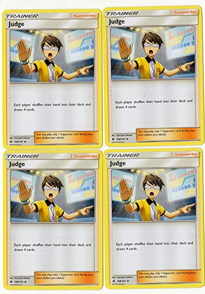 Judge 108/131 Trainer Card Playset x4 Cards (Forbidden Light) — Titan ...