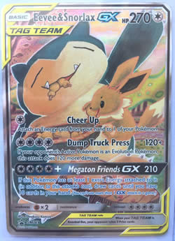 Eevee & Snorlax GX SM169 Promo Pokemon Card (Tag Team GX) — Titan Cards Ltd