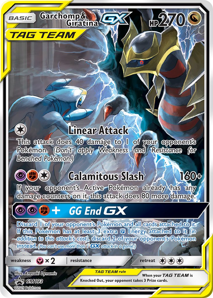 Garchomp & Giratina GX SM193 Pokemon Promo Card (Tag Team GX) — Titan ...