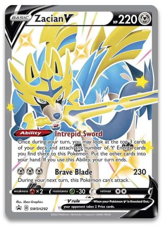 Zacian V SWSH292 Pokemon Promo Card (SWSH Promo Series) — Titan Cards Ltd