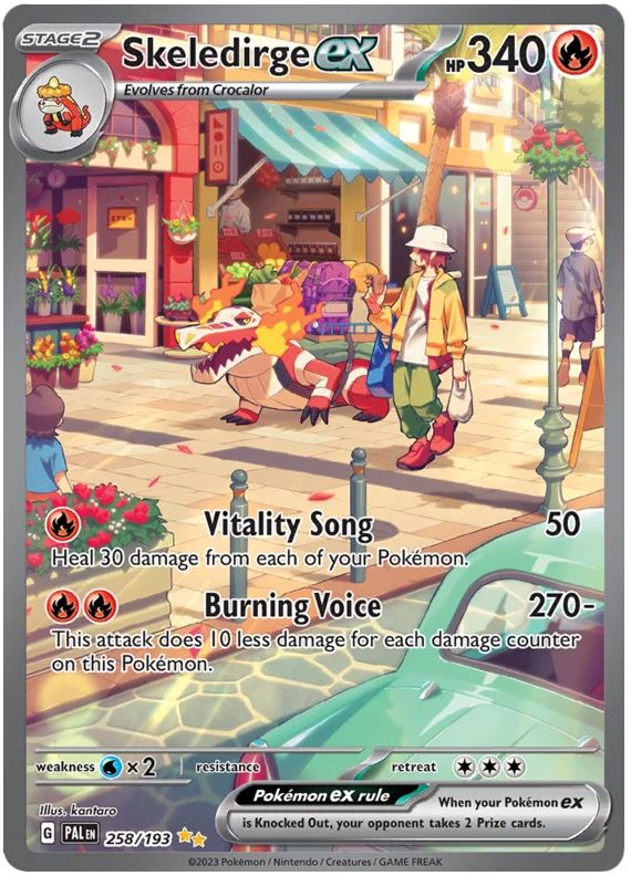 Skeledirge ex 258/193 Special Illustration Rare Pokemon Card (SV2 Pald ...