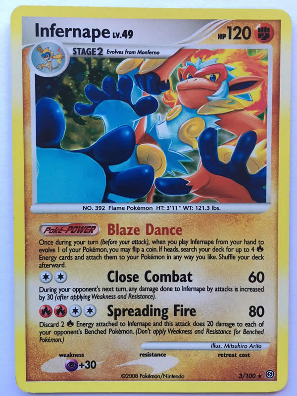 Pokemon Card Single: Infernape 3/100 Stormfront Rare Holo — Titan Cards Ltd